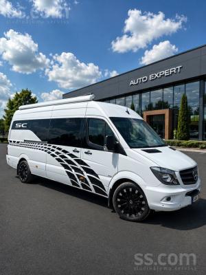 White Mercedes-Benz Sprinter 2016 in Riga, with an engine capacity of 2.10 L and mileage of 143 thousand km for 33000 €, photo  on AUTOMOTO.COM.LV