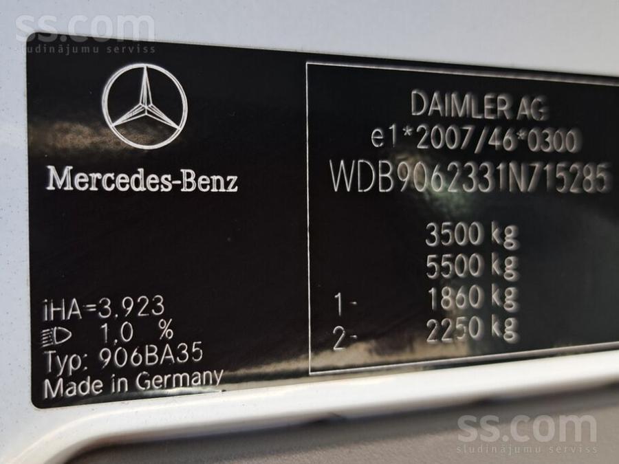 Balts Mercedes-Benz Sprinter 2017 Rīga, ar dzinēja tilpumu 2.20 L un nobraukumu 0 tūkst. km par 17950 €, foto 34 vietnē AUTOMOTO.COM.LV