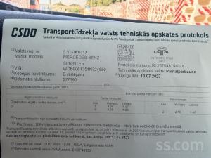 Balts Mercedes-Benz Sprinter 2017 Rīga, ar dzinēja tilpumu 2.20 L un nobraukumu 277 tūkst. km par 14900 €, foto 16 vietnē AUTOMOTO.COM.LV