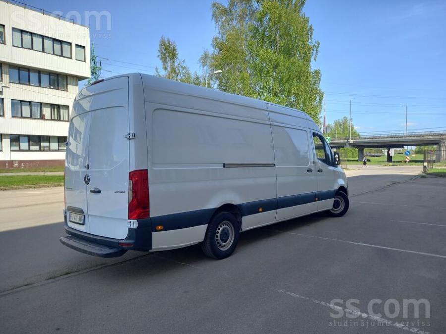 White Mercedes-Benz Sprinter 2019 in Riga, with an engine capacity of 2.20 L and mileage of 0 thousand km for 25999 €, photo 2 on AUTOMOTO.COM.LV