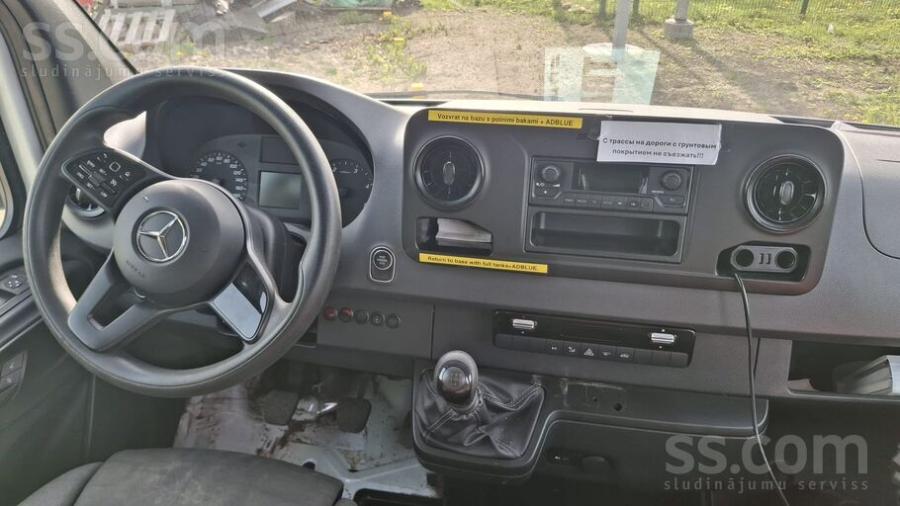 White Mercedes-Benz Sprinter 2021 in Riga, with an engine capacity of 2.20 L and mileage of 870 thousand km for 6000 €, photo 10 on AUTOMOTO.COM.LV
