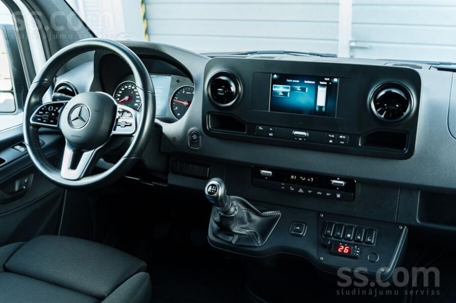 White Mercedes-Benz Sprinter 2024 in Riga, with an engine capacity of 2.00 L and mileage of 60 thousand km for 79900 €, photo 12 on AUTOMOTO.COM.LV