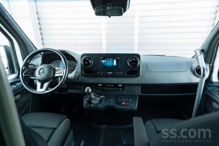 White Mercedes-Benz Sprinter 2024 in Riga, with an engine capacity of 2.00 L and mileage of 60 thousand km for 79900 €, photo 13 on AUTOMOTO.COM.LV