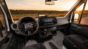 White Mercedes-Benz Sprinter 2026 in Vilnius, with an engine capacity of 1.95 L and mileage of 0 thousand km for 51999 €, photo 4 on AUTOMOTO.COM.LV