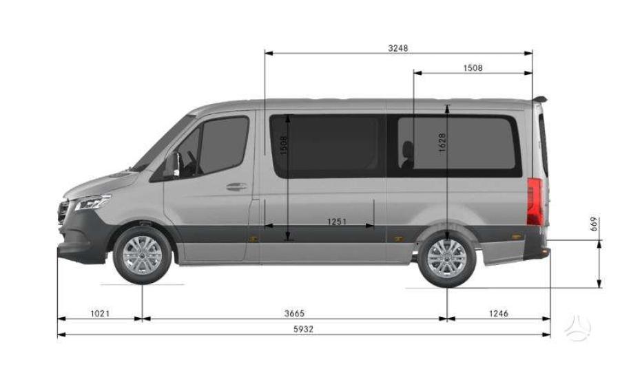 White Mercedes-Benz Sprinter 2026 in Vilnius, with an engine capacity of 1.95 L and mileage of 0 thousand km for 51999 €, photo 6 on AUTOMOTO.COM.LV