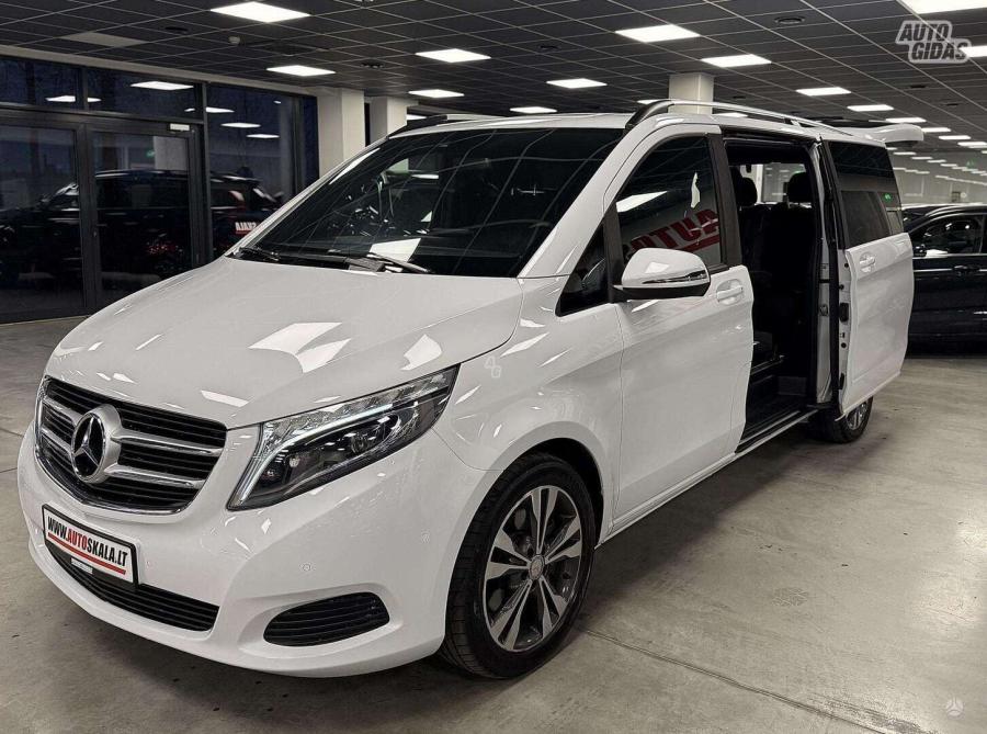 White Mercedes-Benz V 220 2017 in Klaipeda, with an engine capacity of 2.10 L and mileage of 342 thousand km for 24950 €, photo 14 on AUTOMOTO.COM.LV