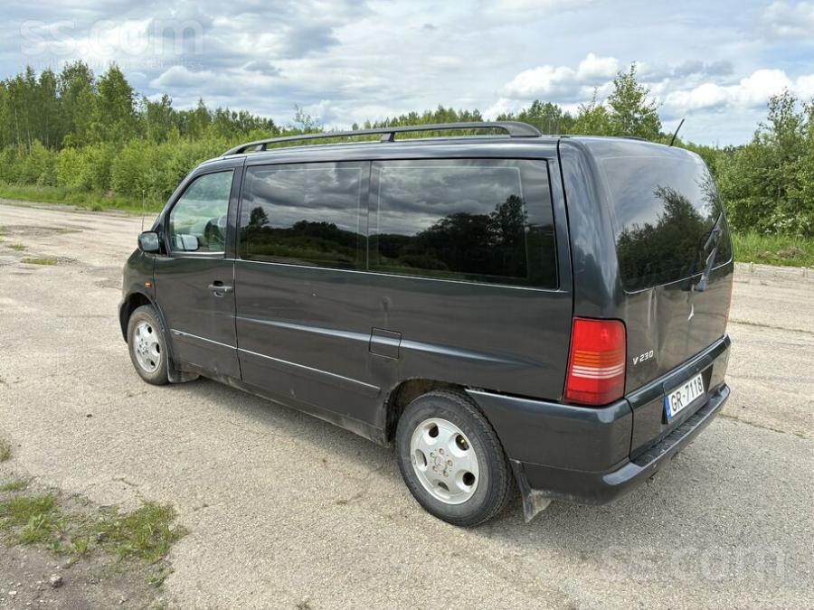 Black Mercedes-Benz v-230 1996 in Balvi, with an engine capacity of 2.30 L and mileage of 338 thousand km for 1600 €, photo 8 on AUTOMOTO.COM.LV