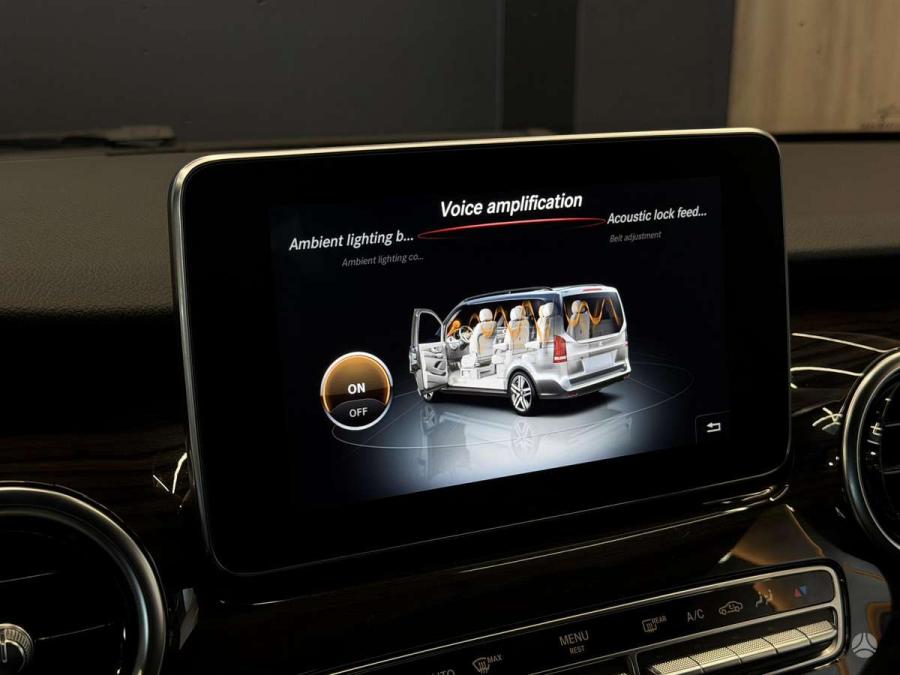 Black Mercedes-Benz V 250 2018 in Kaunas, with an engine capacity of 2.14 L and mileage of 256 thousand km for 29990 €, photo 29 on AUTOMOTO.COM.LV