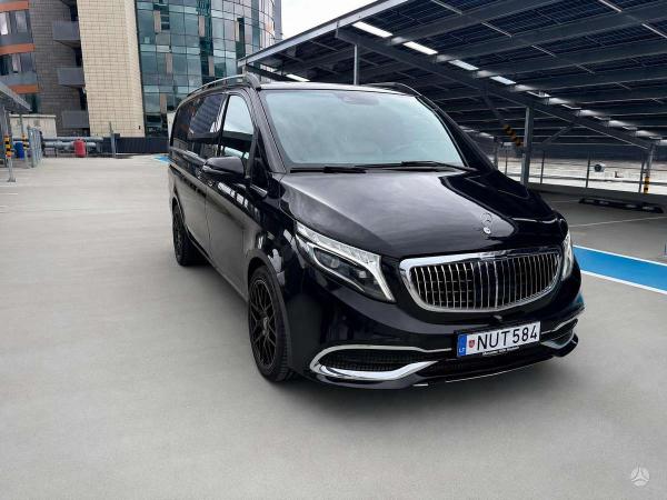 Black Mercedes-Benz V 250 2019 in Vilnius, with an engine capacity of 2.14 L and mileage of 290 thousand km for 30000 €, photo 1 on AUTOMOTO.COM.LV