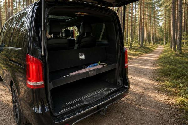 Black Mercedes-Benz V 250 2019 in Birzai, with an engine capacity of 2.14 L and mileage of 268 thousand km for 38500 €, photo 6 on AUTOMOTO.COM.LV