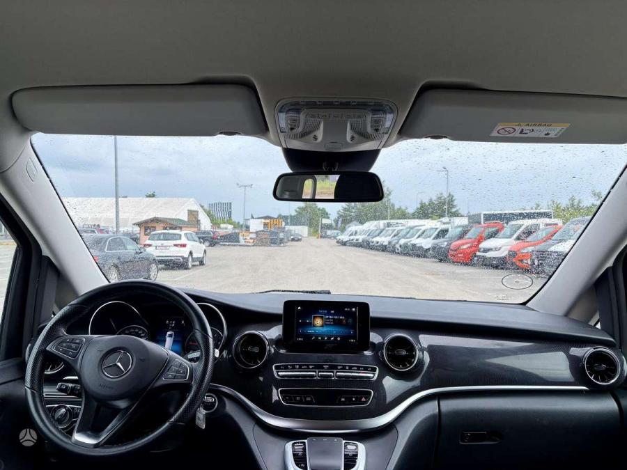 Black Mercedes-Benz V 250 2021 in Vilnius, with an engine capacity of 1.95 L and mileage of 159 thousand km for 29850 €, photo 15 on AUTOMOTO.COM.LV