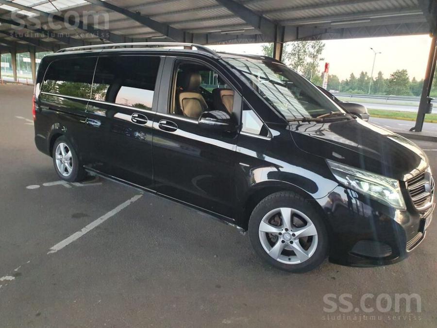 Black Mercedes-Benz V 250 2015 in Riga, with an engine capacity of 2.20 L and mileage of 289 thousand km for 18900 €, photo 5 on AUTOMOTO.COM.LV
