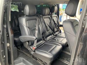 Black Mercedes-Benz V 250 2015 in Riga, with an engine capacity of 2.20 L and mileage of 289 thousand km for 18900 €, photo 10 on AUTOMOTO.COM.LV