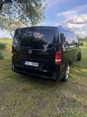 Black Mercedes-Benz V 250 2016 in Daugavpils, with an engine capacity of 2.00 L and mileage of 570 thousand km for 21000 €, photo 5 on AUTOMOTO.COM.LV