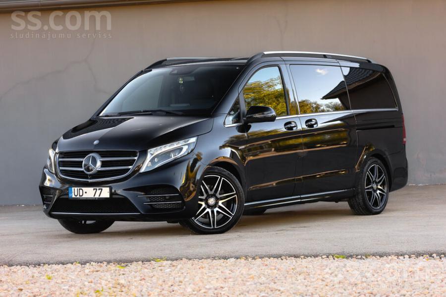 Black Mercedes-Benz V 250 2017 in Jelgava, with an engine capacity of 2.10 L and mileage of 79 thousand km for 40000 €, photo 1 on AUTOMOTO.COM.LV