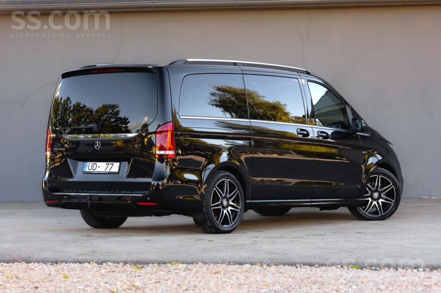 Black Mercedes-Benz V 250 2017 in Jelgava, with an engine capacity of 2.10 L and mileage of 79 thousand km for 40000 €, photo 6 on AUTOMOTO.COM.LV