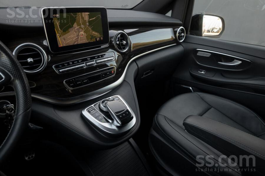 Black Mercedes-Benz V 250 2017 in Jelgava, with an engine capacity of 2.10 L and mileage of 79 thousand km for 40000 €, photo 18 on AUTOMOTO.COM.LV