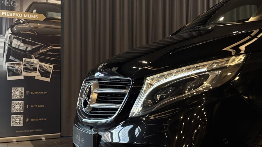Black Mercedes-Benz V 250 2017 in Riga, with an engine capacity of 2.00 L and mileage of 134 thousand km for 27190 €, photo 20 on AUTOMOTO.COM.LV