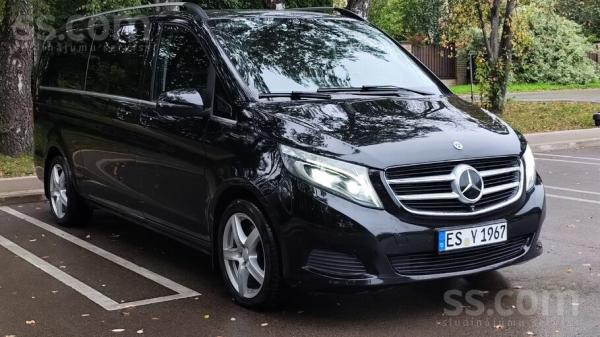 Mercedes-Benz V 250 2018 in Riga on AUTOMOTO.COM.LV Black Mercedes-Benz V 250 2018 in Riga, with an engine capacity of 2.20 L and mileage of 275 thousand km for 29950 €, photo 1 on AUTOMOTO.COM.LV
