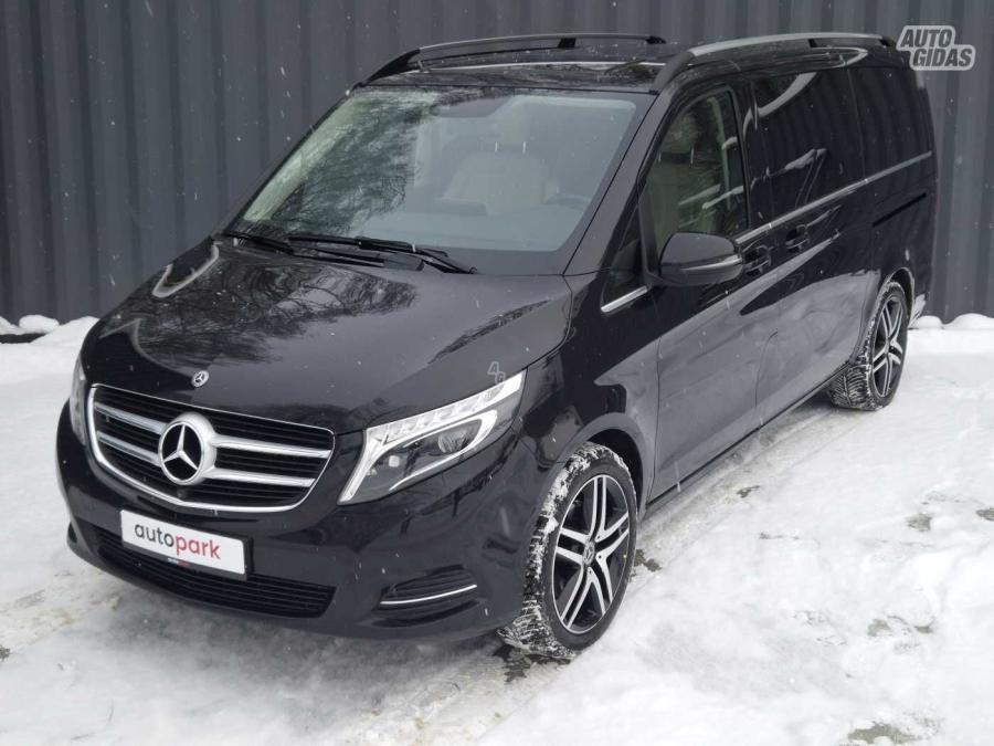 Black Mercedes-Benz V 250 2019 in Vilnius, with an engine capacity of 2.10 L and mileage of 50 thousand km for 47900 €, photo 1 on AUTOMOTO.COM.LV