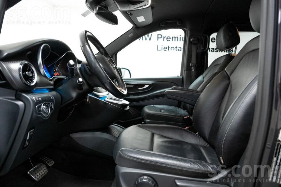 Black Mercedes-Benz V 250 2021 in Riga, with an engine capacity of 2.00 L and mileage of 119 thousand km for 42500 €, photo 7 on AUTOMOTO.COM.LV