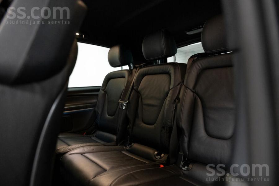 Black Mercedes-Benz V 250 2021 in Riga, with an engine capacity of 2.00 L and mileage of 119 thousand km for 42500 €, photo 9 on AUTOMOTO.COM.LV