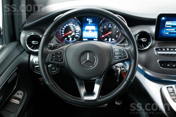 Black Mercedes-Benz V 250 2021 in Riga, with an engine capacity of 2.00 L and mileage of 119 thousand km for 42500 €, photo 10 on AUTOMOTO.COM.LV