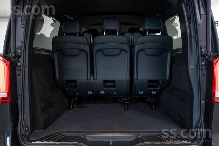 Black Mercedes-Benz V 250 2021 in Riga, with an engine capacity of 2.00 L and mileage of 119 thousand km for 42500 €, photo 19 on AUTOMOTO.COM.LV
