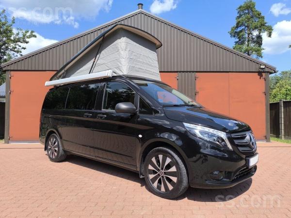 Black Mercedes-Benz V 250 2022 in Daugavpils, with an engine capacity of 2.00 L and mileage of 75 thousand km for 50000 €, photo 3 on AUTOMOTO.COM.LV