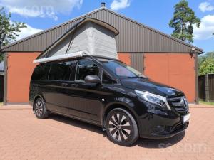 Black Mercedes-Benz V 250 2022 in Daugavpils, with an engine capacity of 2.00 L and mileage of 75 thousand km for 50000 €, photo 3 on AUTOMOTO.COM.LV