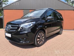 Black Mercedes-Benz V 250 2022 in Daugavpils, with an engine capacity of 2.00 L and mileage of 75 thousand km for 50000 €, photo 5 on AUTOMOTO.COM.LV