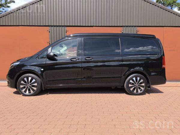 Black Mercedes-Benz V 250 2022 in Daugavpils, with an engine capacity of 2.00 L and mileage of 75 thousand km for 50000 €, photo 6 on AUTOMOTO.COM.LV