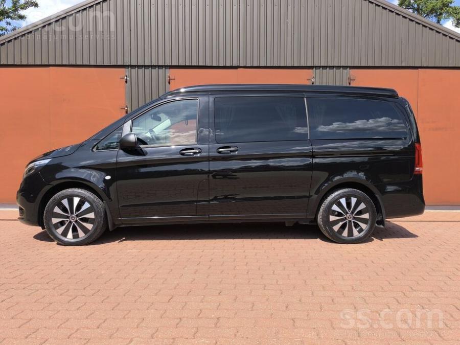 Black Mercedes-Benz V 250 2022 in Daugavpils, with an engine capacity of 2.00 L and mileage of 75 thousand km for 50000 €, photo 6 on AUTOMOTO.COM.LV