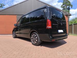 Black Mercedes-Benz V 250 2022 in Daugavpils, with an engine capacity of 2.00 L and mileage of 75 thousand km for 50000 €, photo 7 on AUTOMOTO.COM.LV