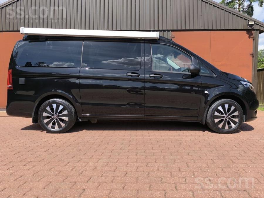 Black Mercedes-Benz V 250 2022 in Daugavpils, with an engine capacity of 2.00 L and mileage of 75 thousand km for 50000 €, photo 10 on AUTOMOTO.COM.LV