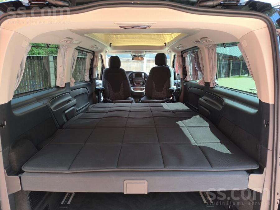 Black Mercedes-Benz V 250 2022 in Daugavpils, with an engine capacity of 2.00 L and mileage of 75 thousand km for 50000 €, photo 11 on AUTOMOTO.COM.LV