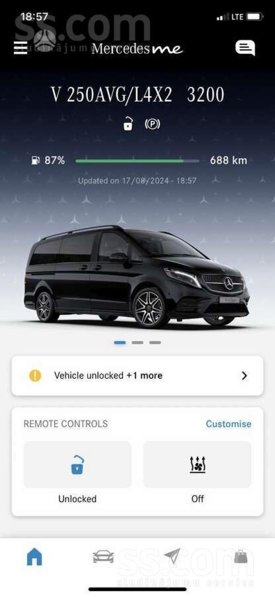 Черный Мерседес В 250 2023 в Рига, объемом двигателя 2.00 л и пробегом 74 тыс. км за 63500 €, фото 19 на AUTOMOTO.COM.LV