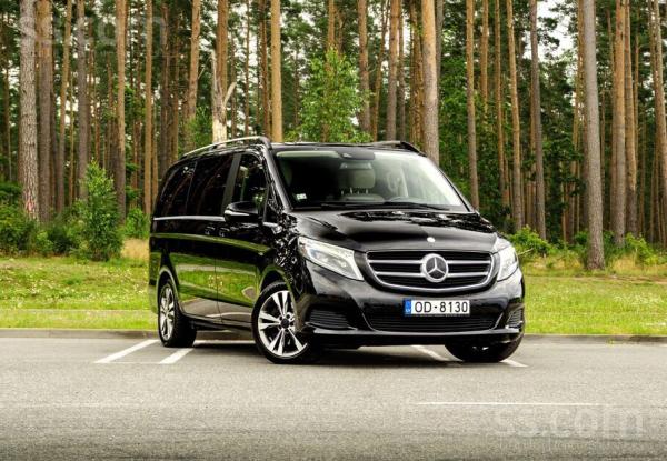 Black Mercedes-Benz V 250 2014 in Riga, with an engine capacity of 2.20 L and mileage of 157 thousand km for 28790 €, photo 2 on AUTOMOTO.COM.LV