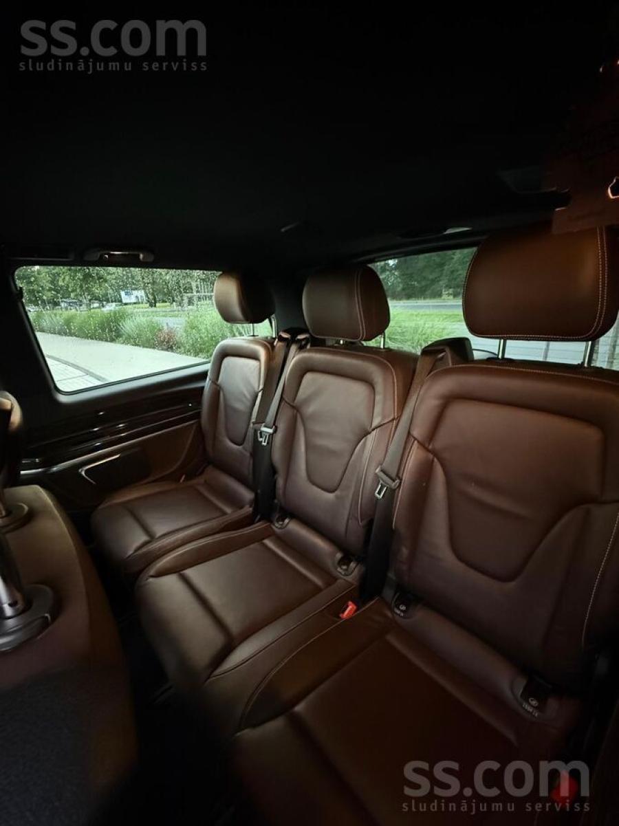 Black Mercedes-Benz V 250 2016 in Jurmala, with an engine capacity of 2.10 L and mileage of 0 thousand km for 21800 €, photo 14 on AUTOMOTO.COM.LV