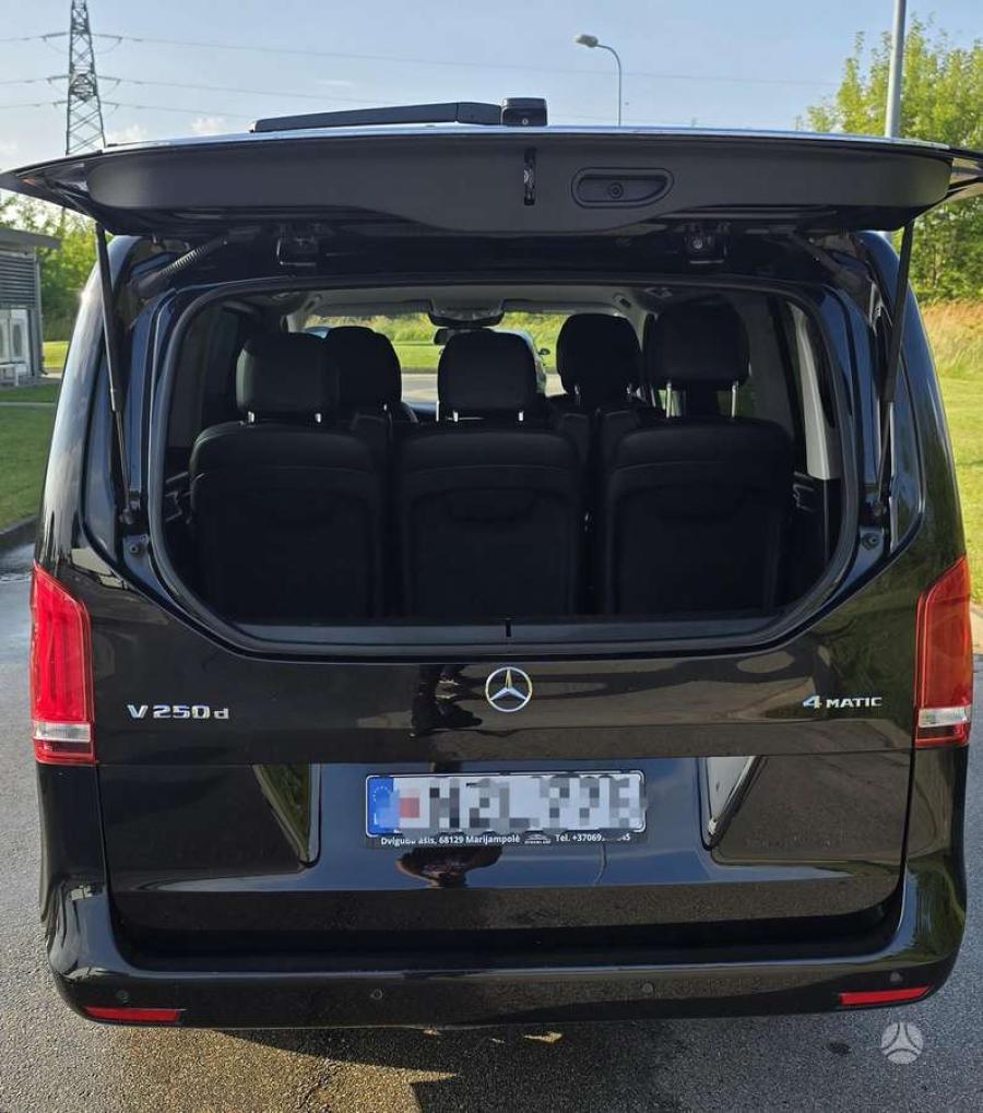 Melns Mercedes-Benz V 250 2016 Panevēža, ar dzinēja tilpumu 2.14 L un nobraukumu 301 tūkst. km par 26700 €, foto 8 vietnē AUTOMOTO.COM.LV