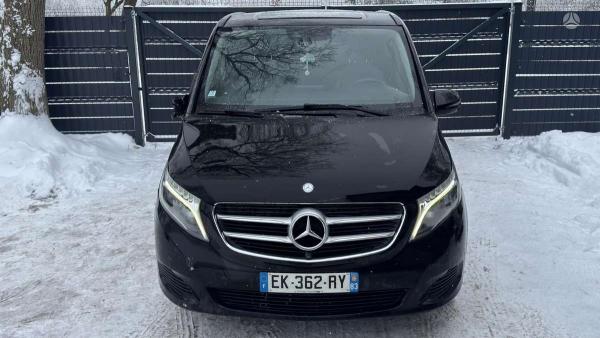 Black Mercedes-Benz V 250 2017 in Jonava, with an engine capacity of 2.14 L and mileage of 320 thousand km for 16850 €, photo 10 on AUTOMOTO.COM.LV