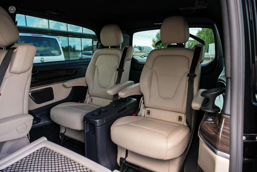 Black Mercedes-Benz V 250 2017 in Marijampole, with an engine capacity of 2.14 L and mileage of 308 thousand km for 29450 €, photo 35 on AUTOMOTO.COM.LV