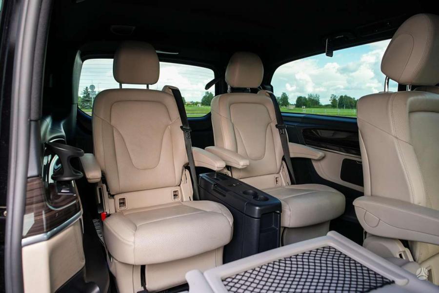 Black Mercedes-Benz V 250 2017 in Marijampole, with an engine capacity of 2.14 L and mileage of 308 thousand km for 29450 €, photo 41 on AUTOMOTO.COM.LV