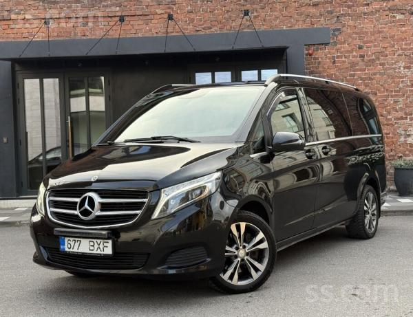 Black Mercedes-Benz V 250 2018 in Tallinn, with an engine capacity of 2.10 L and mileage of 203 thousand km for 29500 €, photo 1 on AUTOMOTO.COM.LV