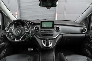 Black Mercedes-Benz V 250 2018 in Vilnius, with an engine capacity of 2.14 L and mileage of 198 thousand km for 27990 €, photo 16 on AUTOMOTO.COM.LV