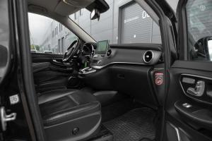 Black Mercedes-Benz V 250 2018 in Vilnius, with an engine capacity of 2.14 L and mileage of 198 thousand km for 27990 €, photo 25 on AUTOMOTO.COM.LV