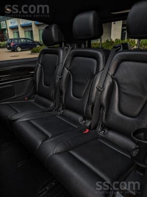 Black Mercedes-Benz V 250 2018 in Riga, with an engine capacity of 2.20 L and mileage of 239 thousand km for 28900 €, photo 18 on AUTOMOTO.COM.LV