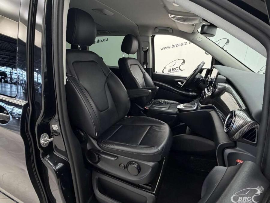 Black Mercedes-Benz V 250 2020 in Vilnius, with an engine capacity of 1.95 L and mileage of 405 thousand km for 26500 €, photo 9 on AUTOMOTO.COM.LV