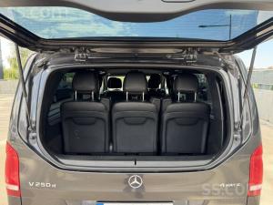 Black Mercedes-Benz V 250 2021 in Riga, with an engine capacity of 2.00 L and mileage of 137 thousand km for 40990 €, photo 13 on AUTOMOTO.COM.LV