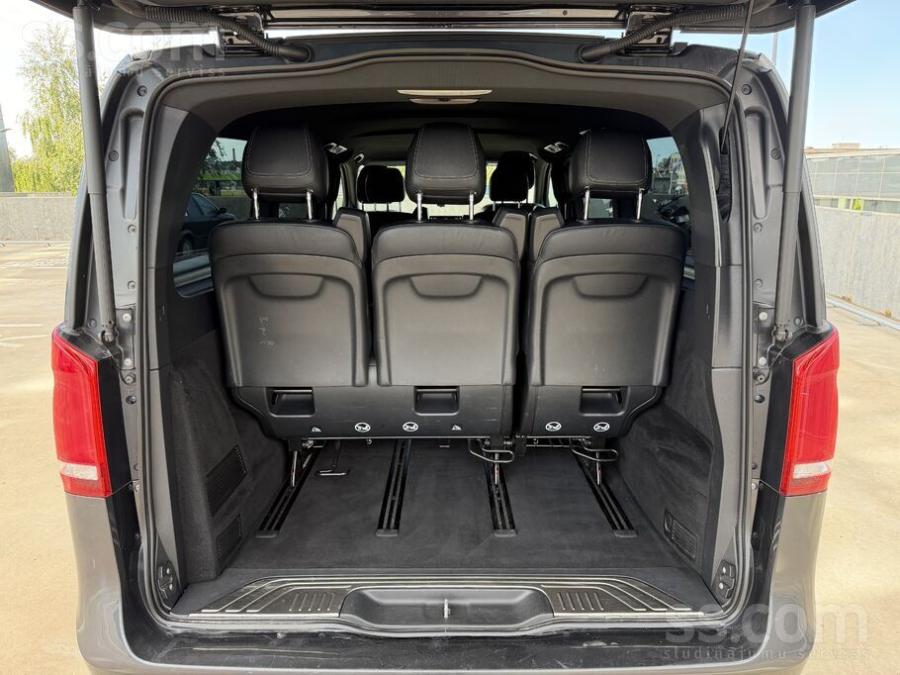 Black Mercedes-Benz V 250 2021 in Riga, with an engine capacity of 2.00 L and mileage of 137 thousand km for 40990 €, photo 14 on AUTOMOTO.COM.LV